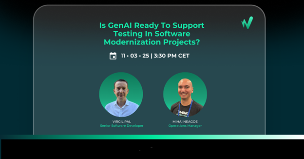 Webinar: Is GenAI ready to support testing in software modernization ...